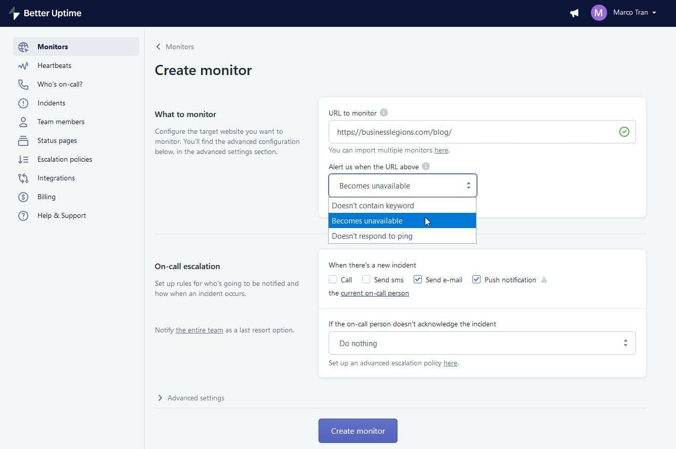 WEBSITE MONITORING AND STATUS PAGES