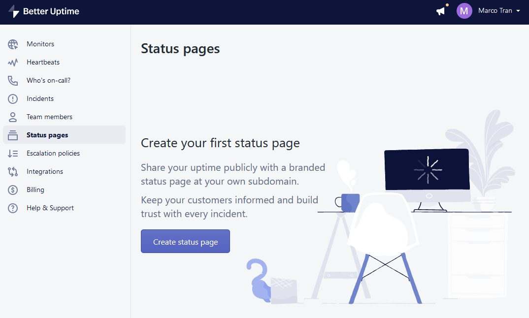 WEBSITE MONITORING AND STATUS PAGES
