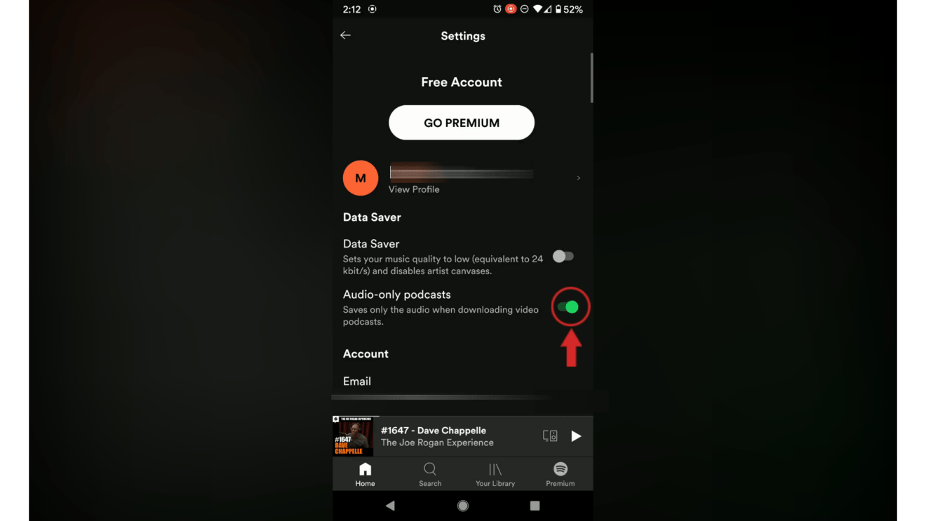 HOW TO SAVE AUDIO ONLY PODCASTS ON SPOTIFY