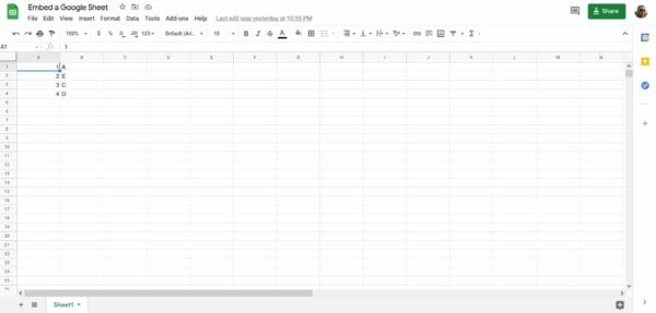 HOW TO EMBED A GOOGLE SHEET ON A WEBSITE