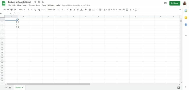 HOW TO EMBED A GOOGLE SHEET ON A WEBSITE