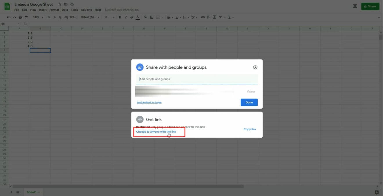 HOW TO EMBED A GOOGLE SHEET ON A WEBSITE