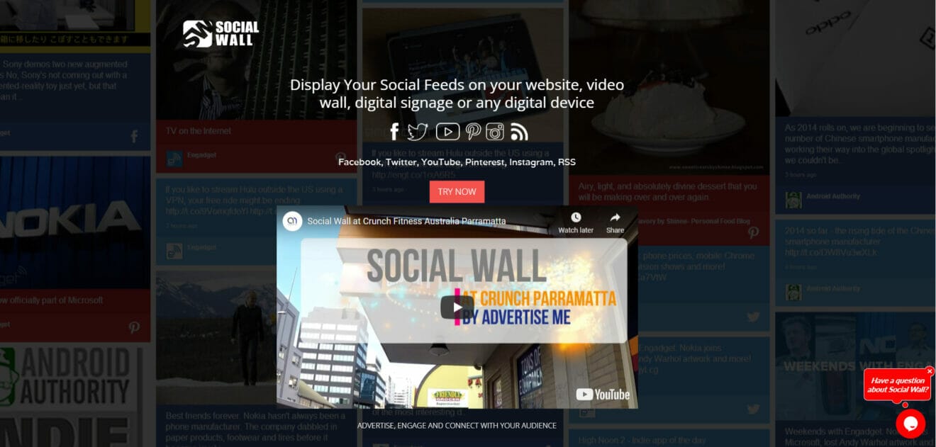 SOCIAL WALL - DISPLAY SOCIAL MEDIA POSTS