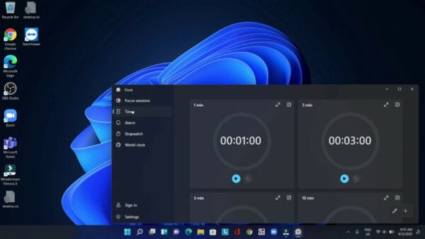 WHERE IS THE CLOCK TIMER AND STOPWATCH IN WINDOWS 11