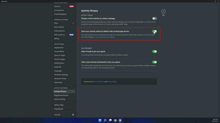 HOW TO DISABLE OR HIDE THE GAME ACTIVITY STATUS ON DISCORD