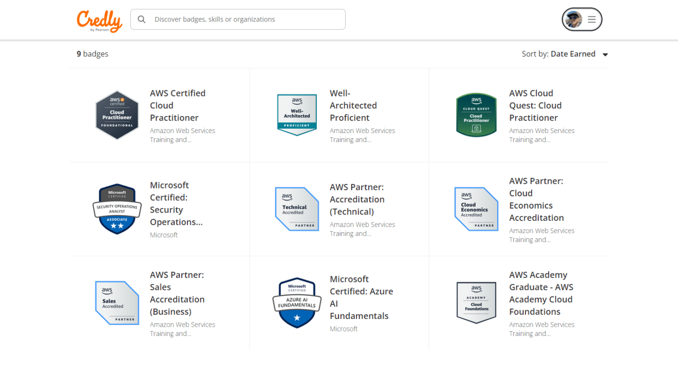 CREDLY NO LONGER DISPLAYING MICROSOFT BADGES