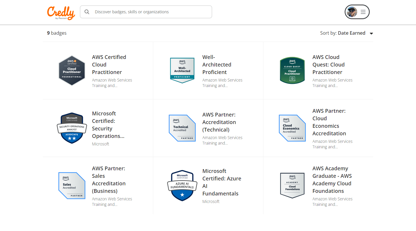 CREDLY NO LONGER DISPLAYING MICROSOFT BADGES
